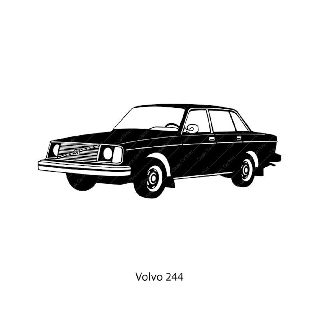 Volvo 244classic, Car Poster, Instant Digital Wall Art Print, Swedish ...