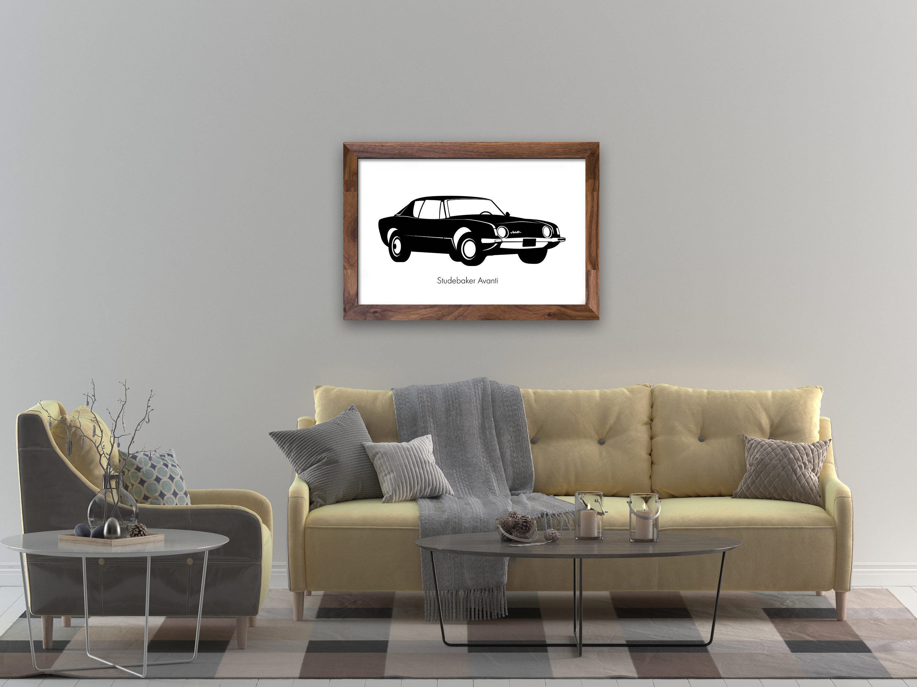 Studebaker Avanti, Classic Car Poster, Instant Digital Wall Art Print ...