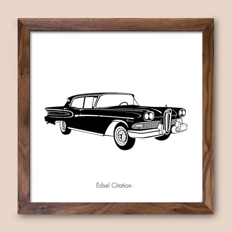 Ford Edsel Citation, American Classic Car Art, Oldtimer Illustration ...
