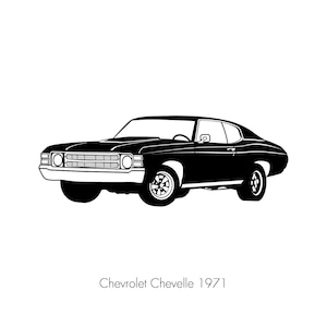 Chevrolet Chevelle 1971, Classic Car Art, Instant Digital Download Home ...