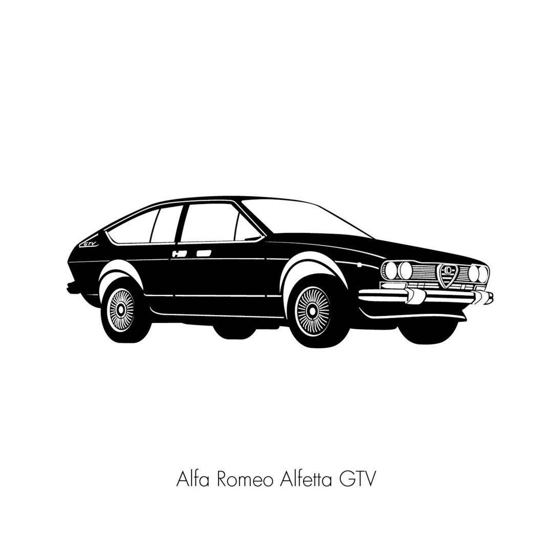 Alfa Romeo Alfetta GTV, Classic Car Poster, Instant Digital Art ...