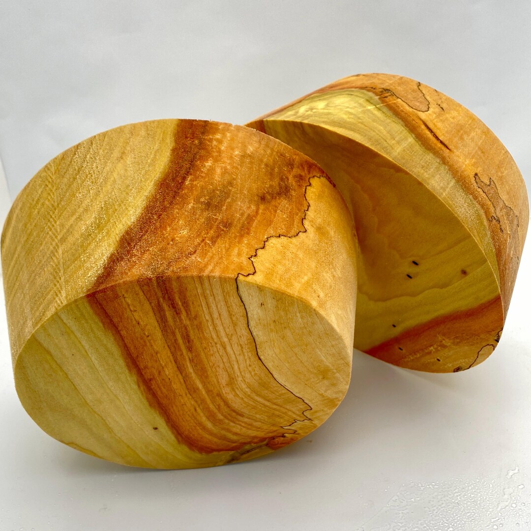 Premium Tulip Poplar Bowl Blanks, Set of 2 Wood Lathe Turning Stock ...