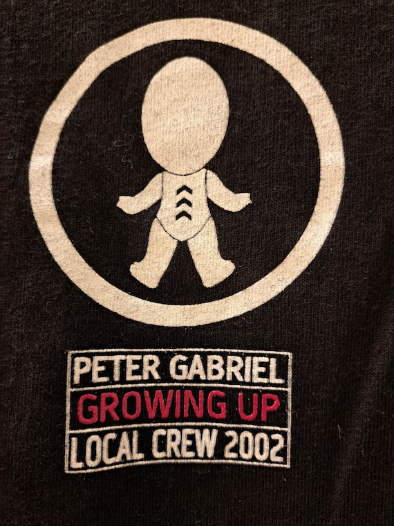 Peter Gabriel 2002 Growing Up Local Crew XL T Shirt - Gem