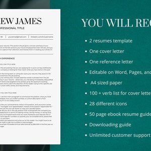 Resume Templates for Word, Apple Pages, Canva. Professional Resumes ...