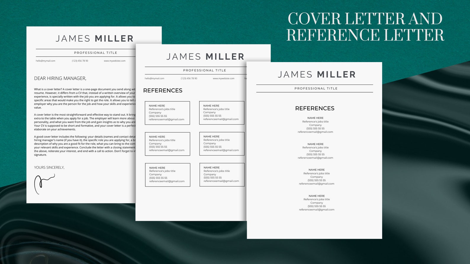 Minimalist Resume Template, Professional Modern Resume Template Word ...