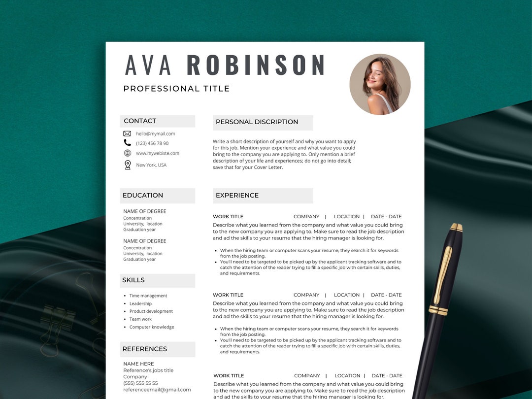Simplistic and Modern Resume Template - Editable in Canva. Works for ... Simplistic and Modern Resume Template - Editable in Canva. Works for ...