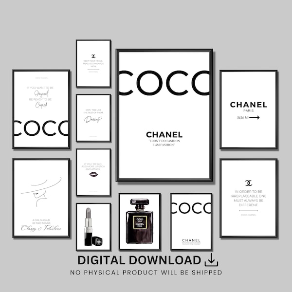 Printable Wall Art of Chanel Logo - Etsy