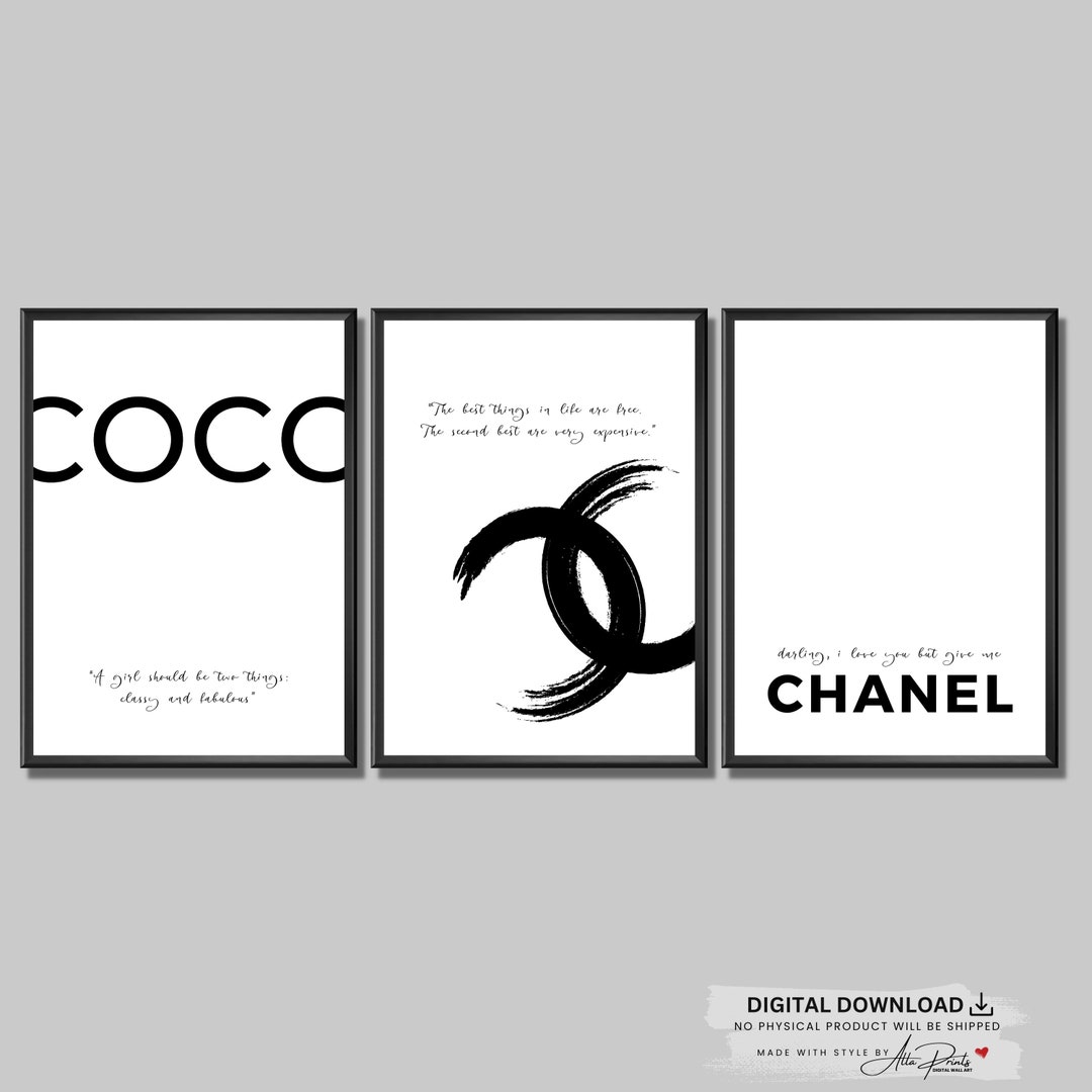 COCO Wall Art Set, Set of 3 Fashion Prints, Fashion Printable, Fashion ...