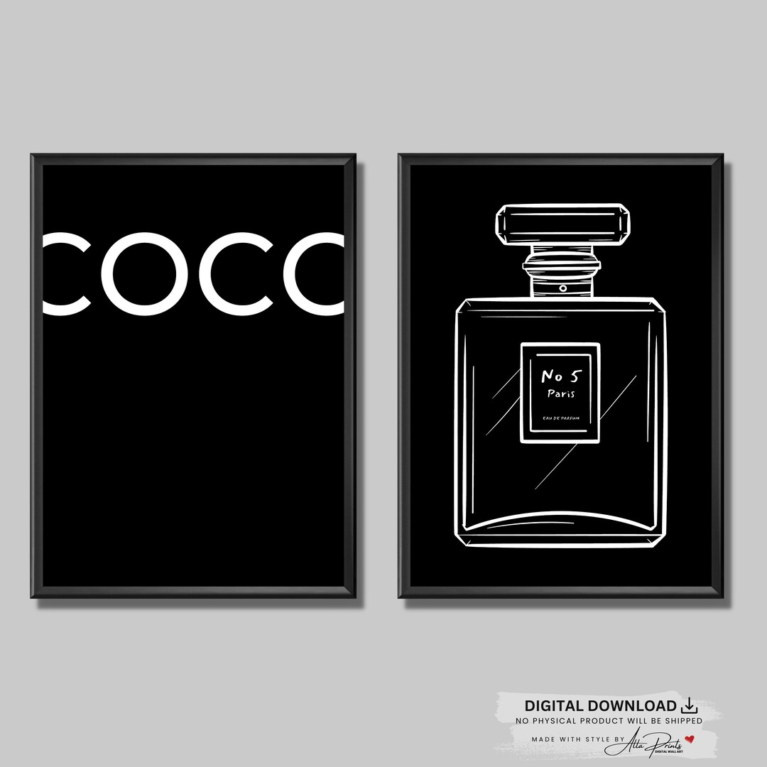 COCO Wall Art Set, Instant Download, Set of 2 Fashion Prints, Fashion ...