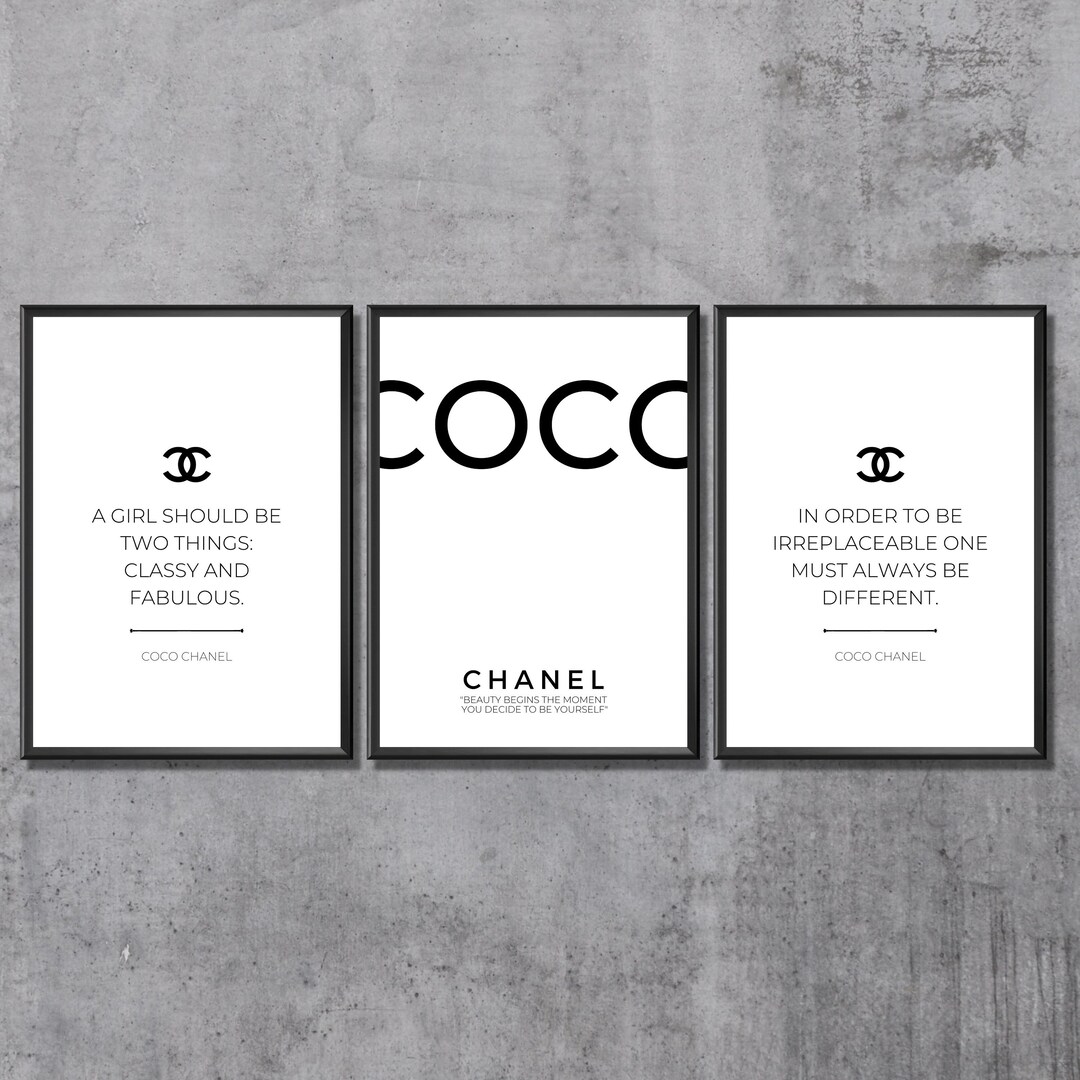 COCO Wall Art Set of 3 Fashion Prints Modern Wall Art - Etsy Australia
