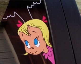 Grinch Decal, Grinch Sticker, Grinch Decal, Cindy Lou Who Decal ...