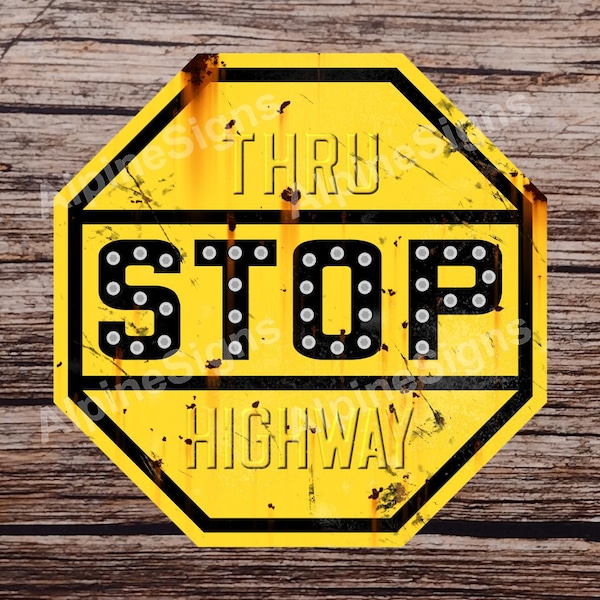 Vintage Stop Sign - Etsy