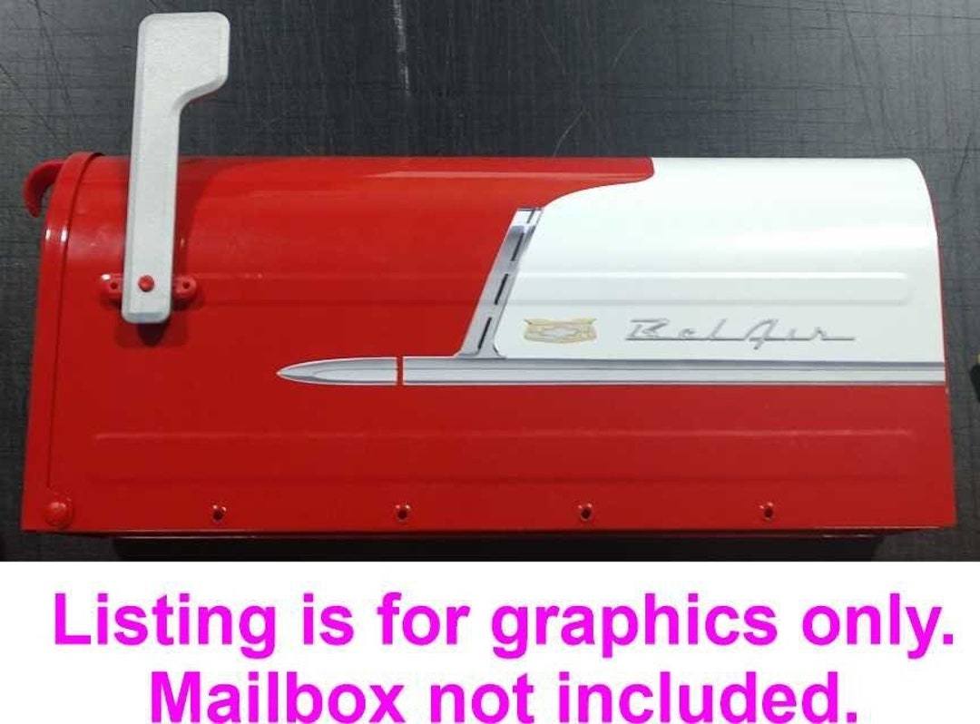 1955 Chevy Chevrolet Bel Air Mailbox Graphics Chevy Sticker Classic ...