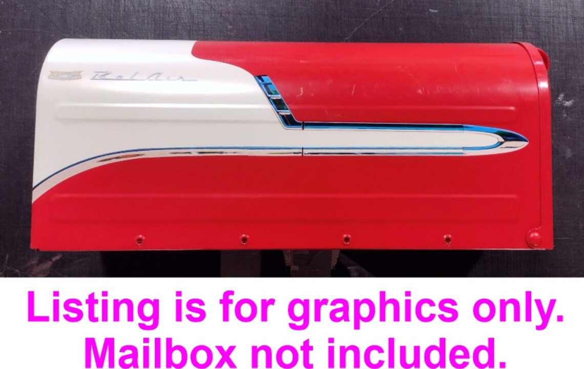 1956 Chevy Chevrolet Bel Air Mailbox Graphics, Custom Mailbox Graphics ...