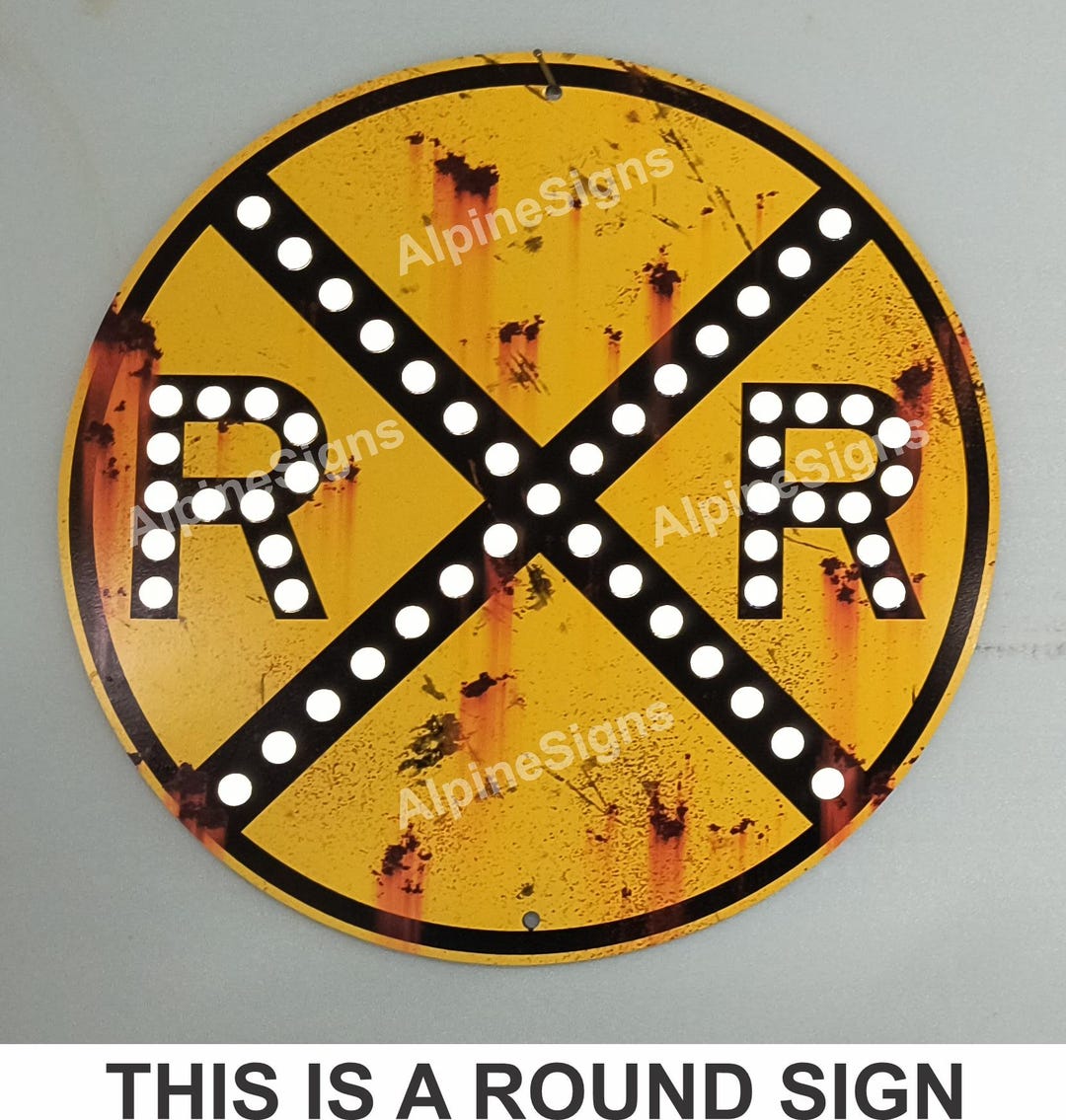 Railroad Crossing Sign, Railroad Crossbuck Sign, Rustic Sign, Vintage ...