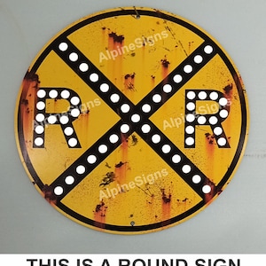 Railroad Crossing Sign, Railroad Crossbuck Sign, Rustic Sign, Vintage ...