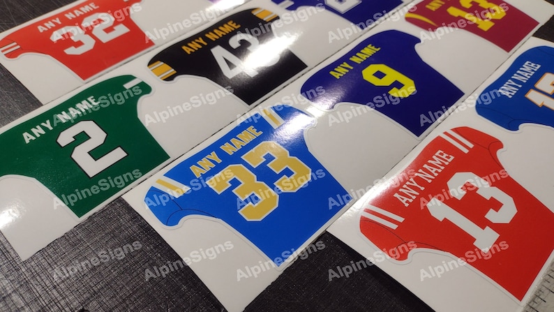 Custom NFL Football Jersey Sticker Personalized Football - Etsy