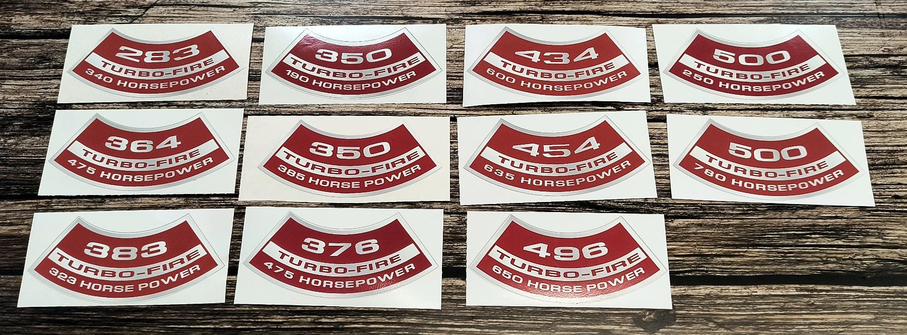 Custom Chevy Turbo-fire Air Cleaner Sticker Decal Any CID Any HP - Etsy