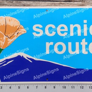 California Scenic Route Poppy Sign - Aluminum for Outdoors - Etsy