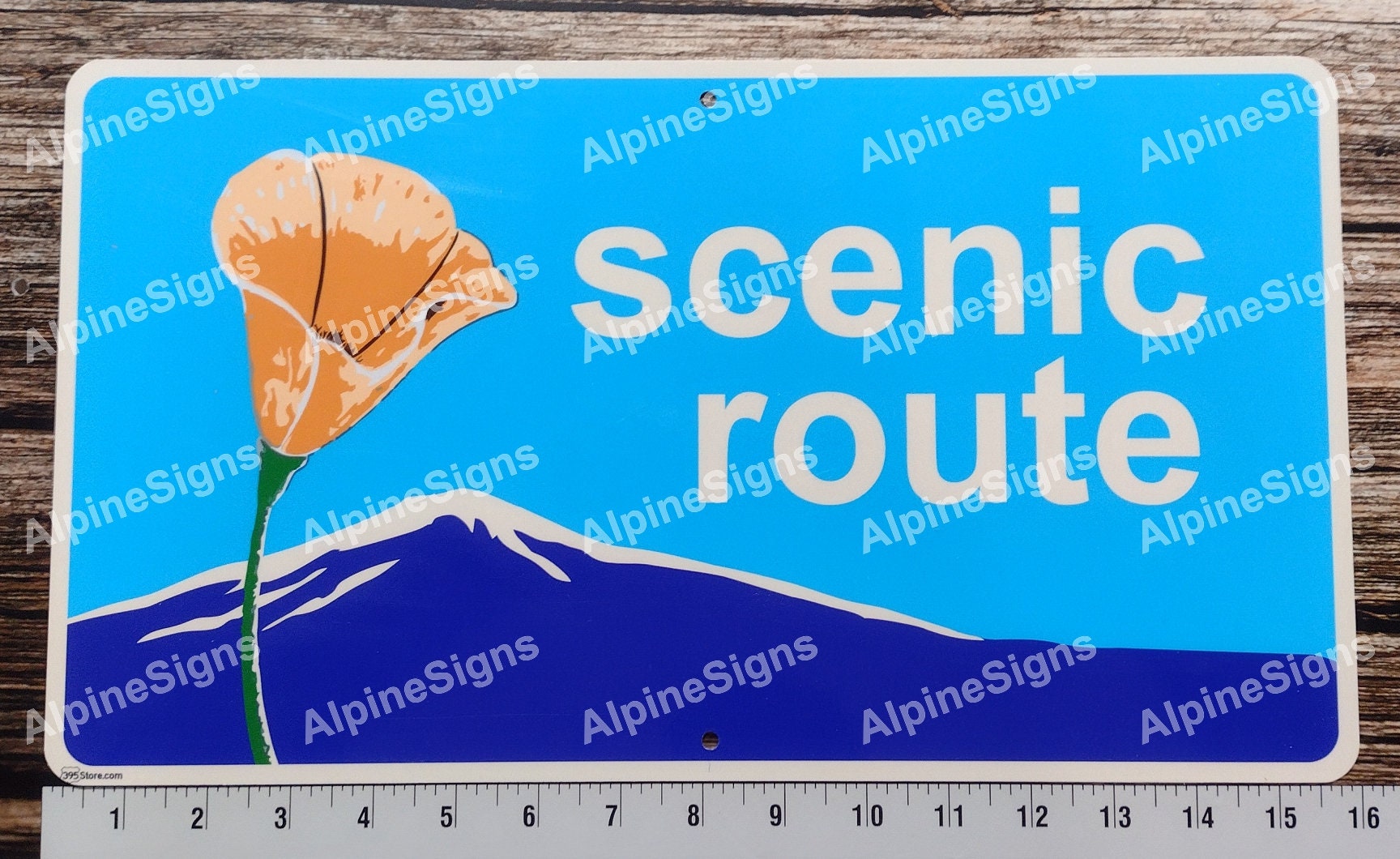 California Scenic Route Poppy Sign - Aluminum for Outdoors - Etsy
