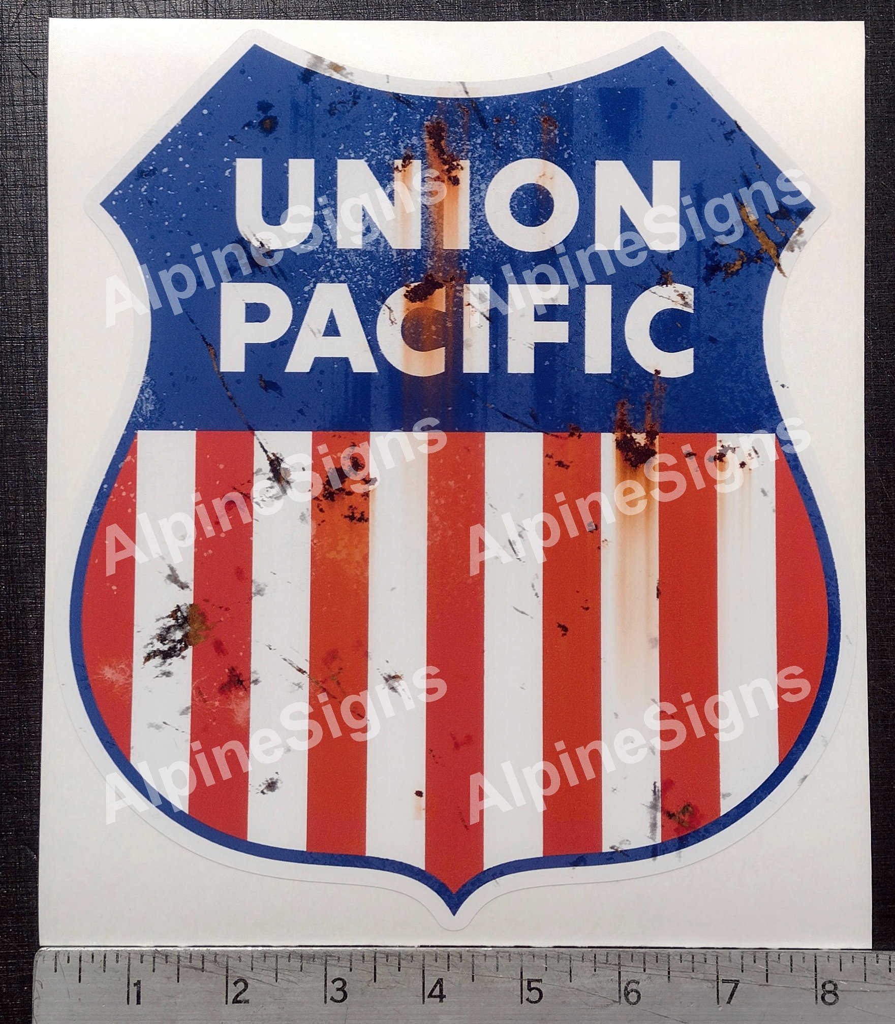 Vintage Looking Union Pacific Railroad Distressed Railway Train Sticker ...