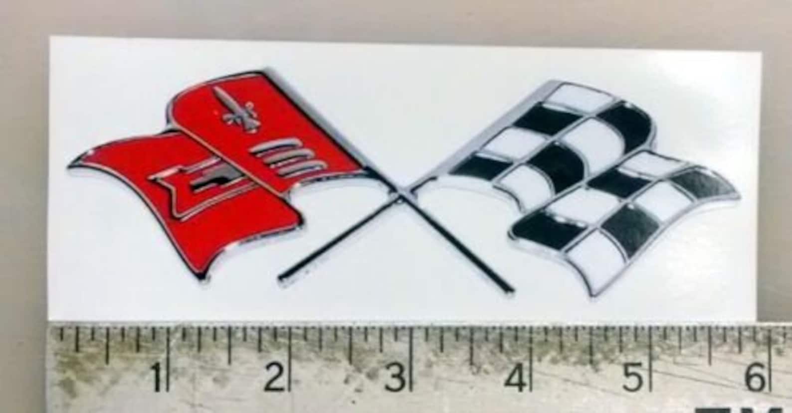 Chevy Chevrolet Cross Flags Emblem Badge Sticker Decal - Etsy