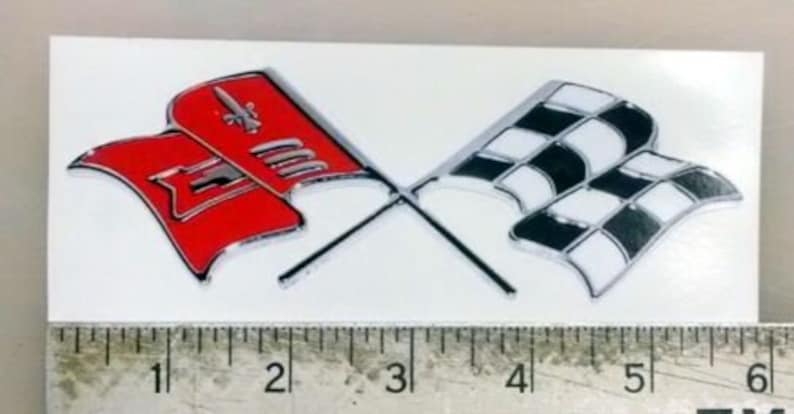 Chevy Chevrolet Cross Flags Emblem Badge Sticker Decal - Etsy