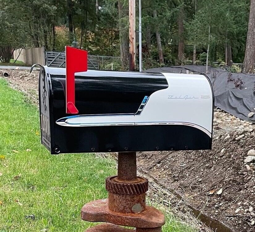 1956 Chevy Chevrolet Bel Air Mailbox Graphics, Custom Mailbox Graphics ...
