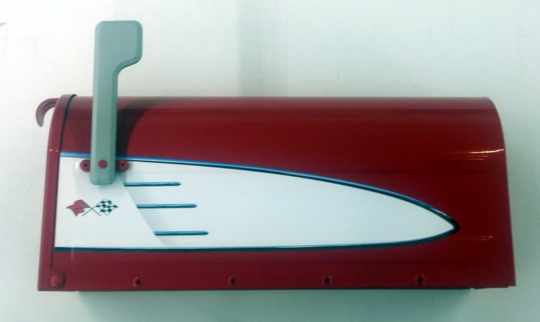 Old Retro Corvette Chevy Chevrolet Mailbox Graphics MAILBOX NOT ...