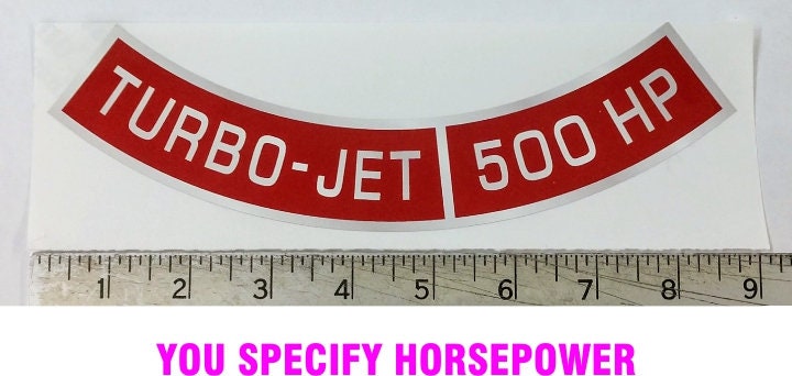 Custom Chevy Turbo-jet Air Cleaner Sticker Decal - Etsy