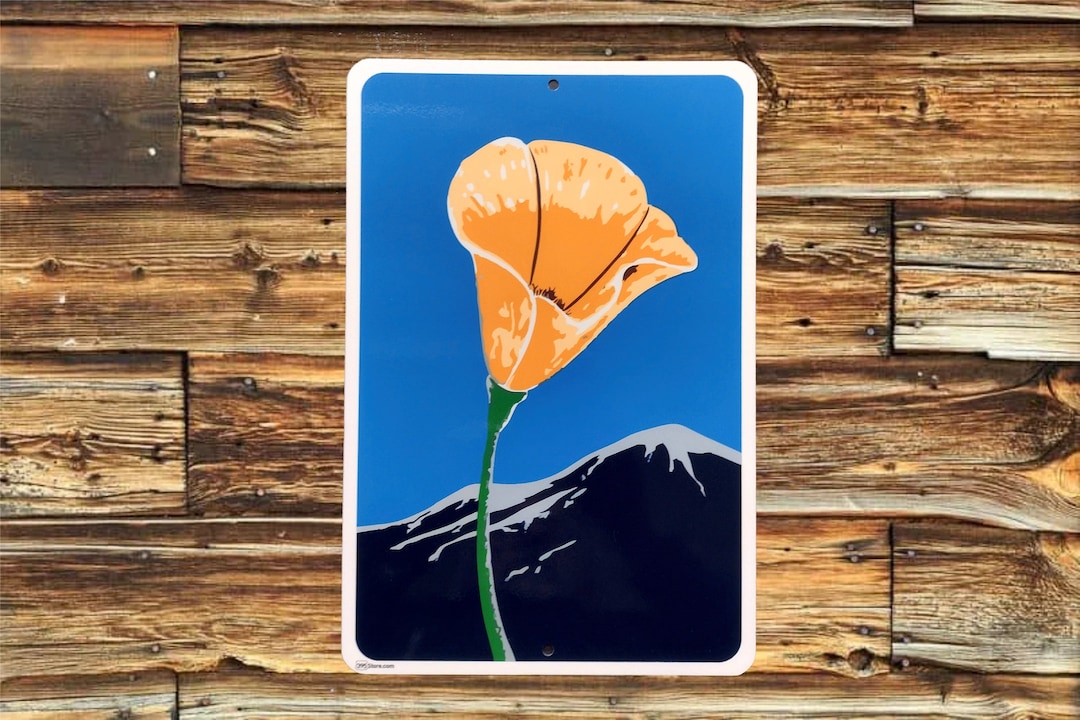 California Scenic Route Poppy Sign, California Vacation Sign ...