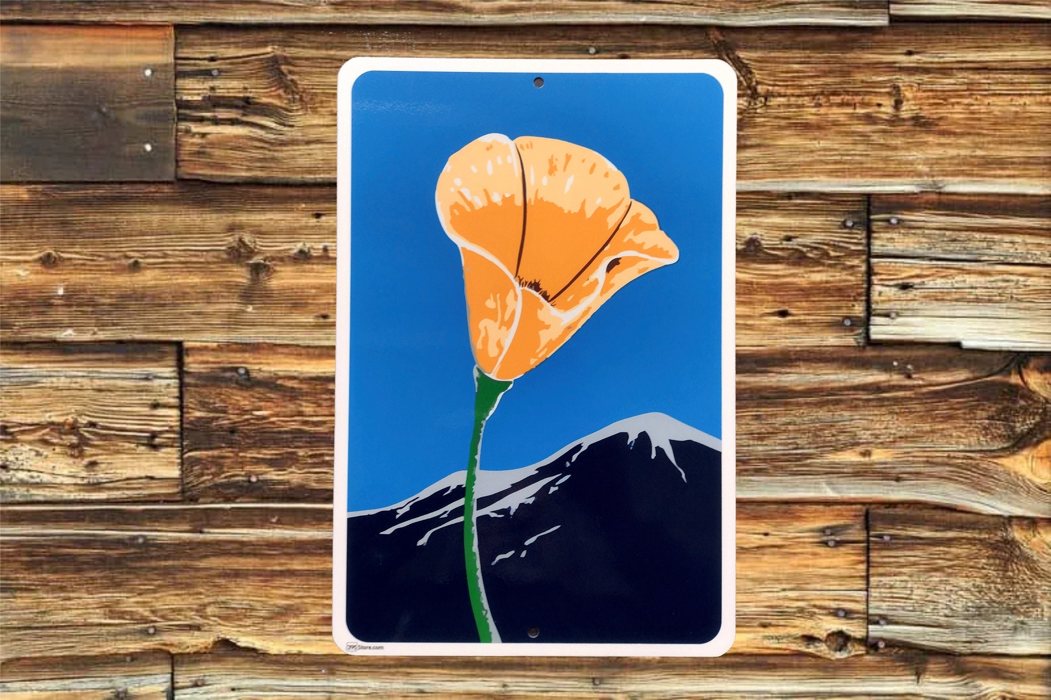 California Scenic Route Poppy Sign Aluminum for Outdoors - Etsy