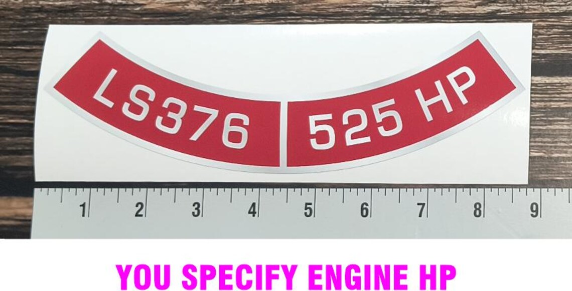 Custom LS376 Air Cleaner Sticker Decal - Etsy