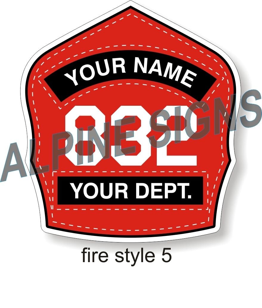 Fire Firefighter Engineer Fire Chief Captain Helmet Shield Sticker ...