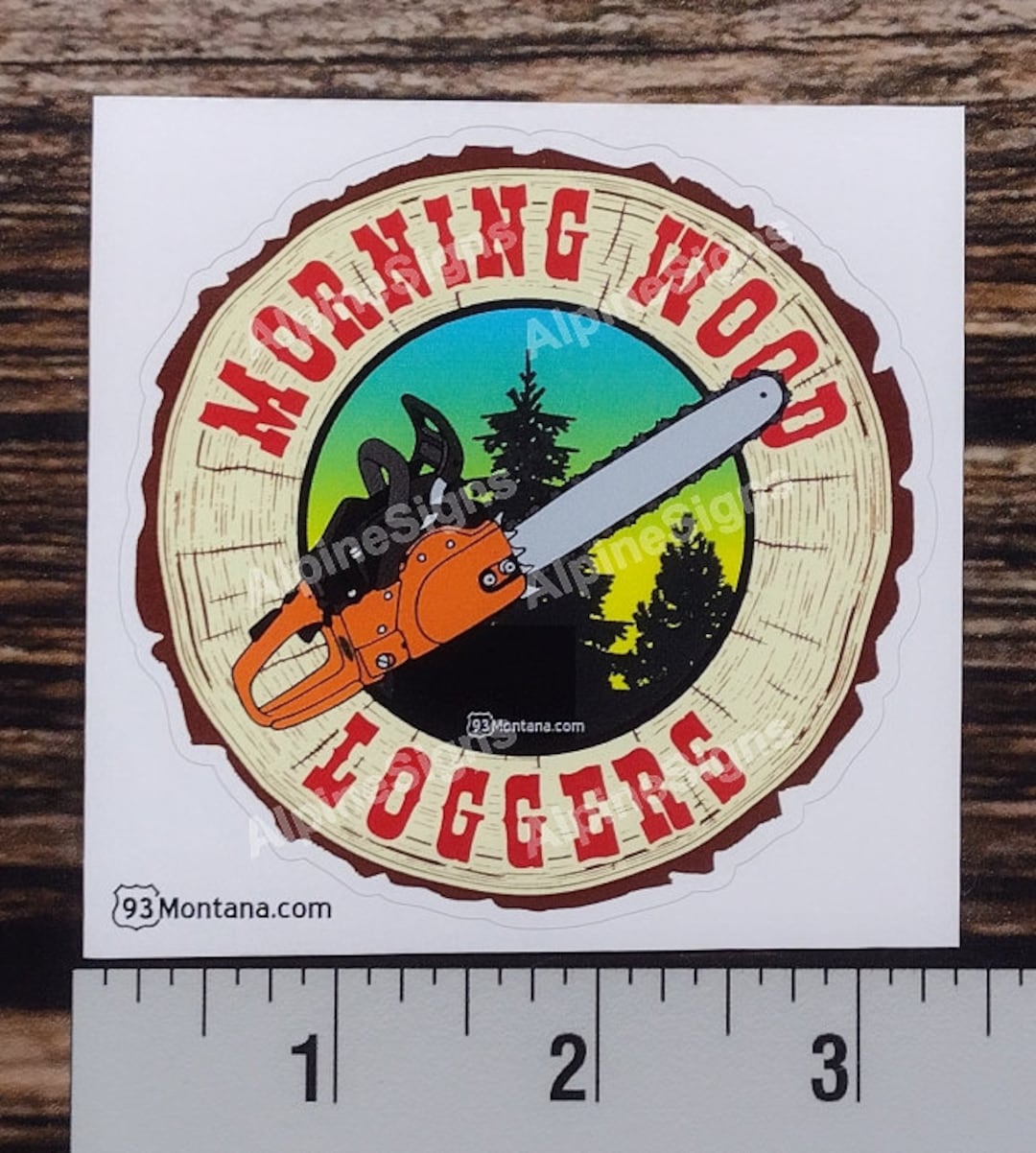 Morning Wood Loggers Lumberjack Funny Sticker Decal - Etsy
