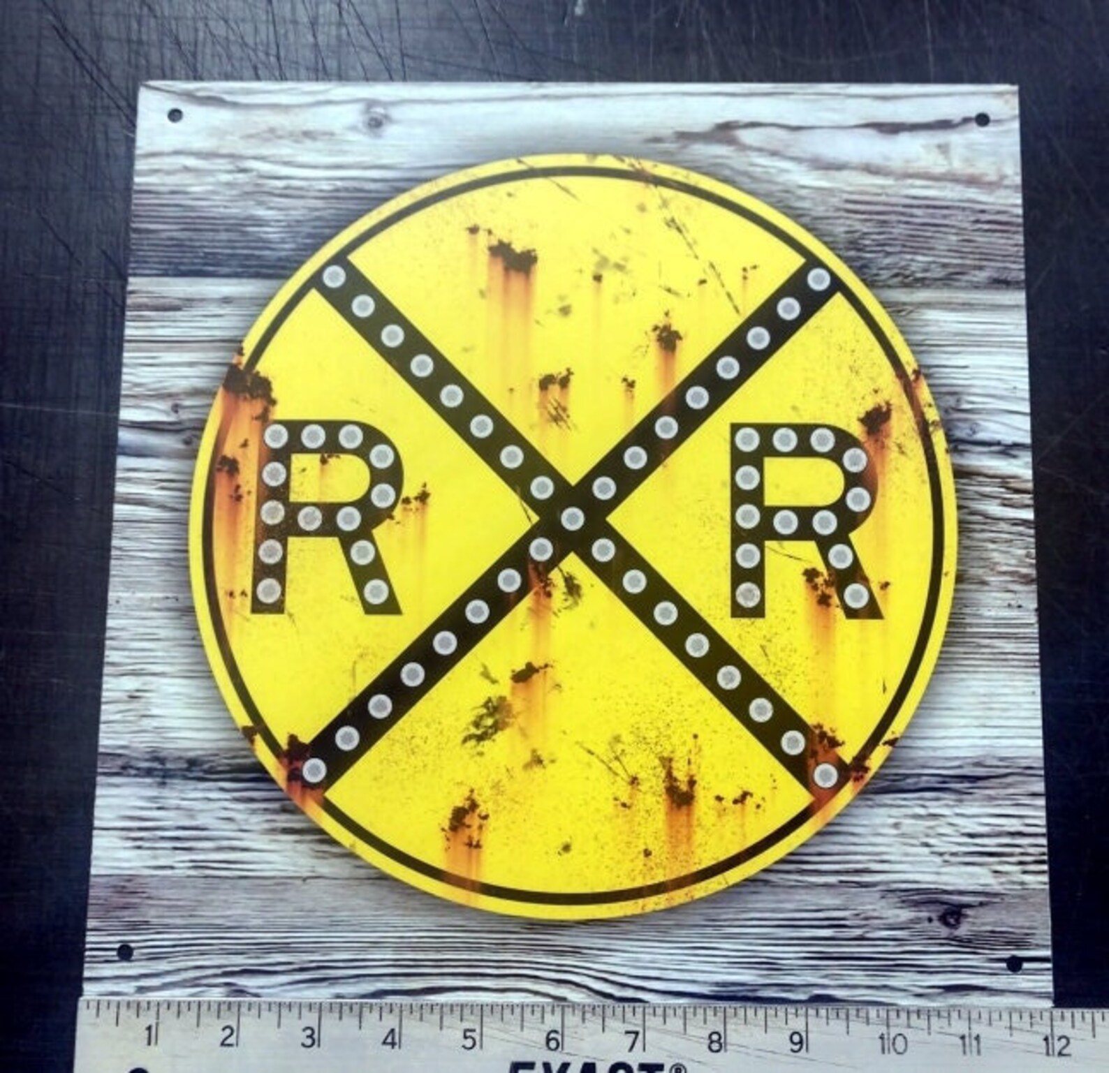 Railroad Crossing Sign, Railroad Crossbuck Sign, Rustic Sign, Vintage ...