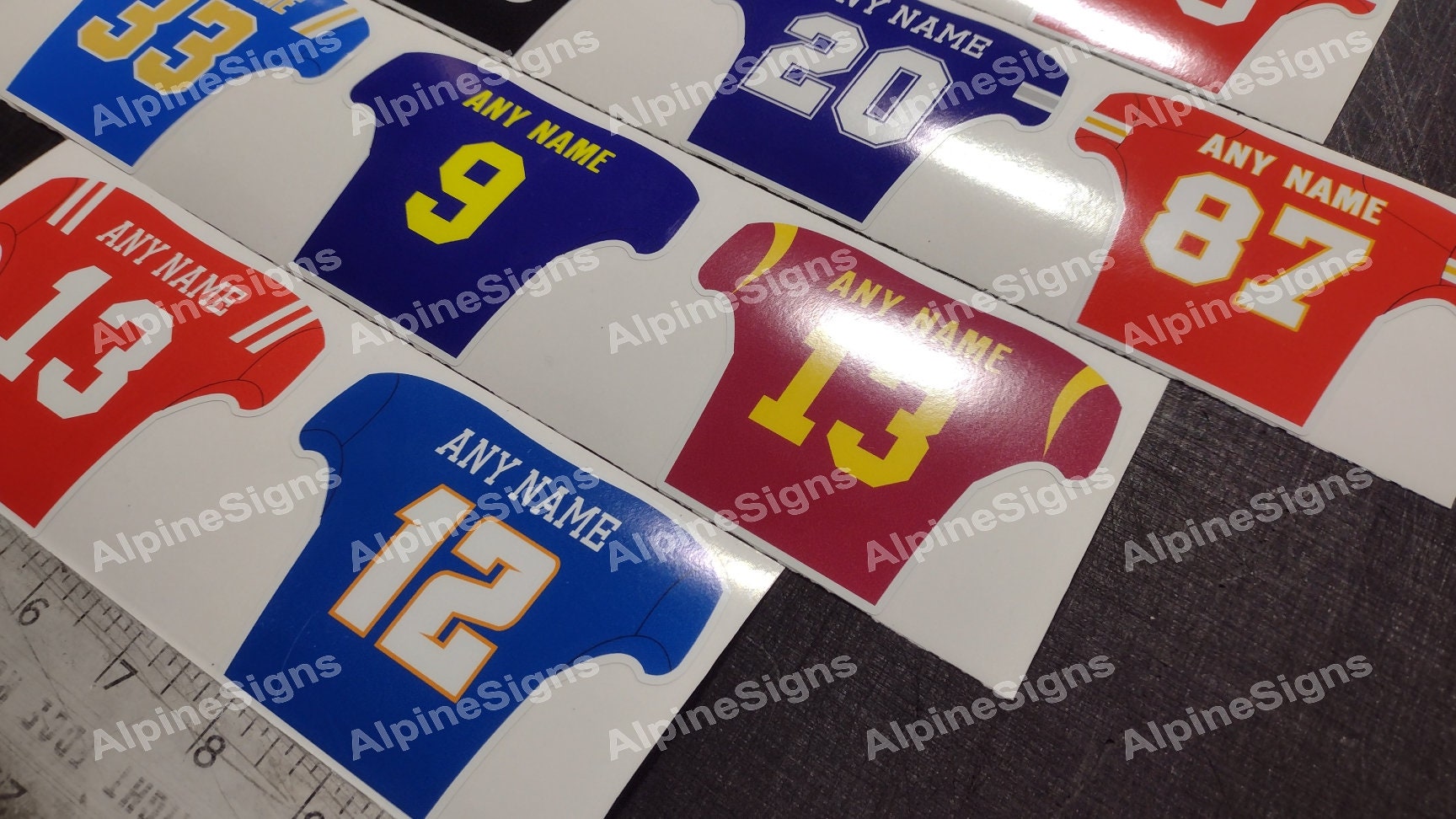 Custom NFL Football Jersey Sticker Personalized Football - Etsy