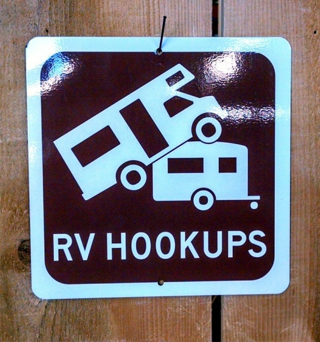 RV Hookups Sign - Go Rving Sign, Vacation Sign, Camping Sign, Funny ...