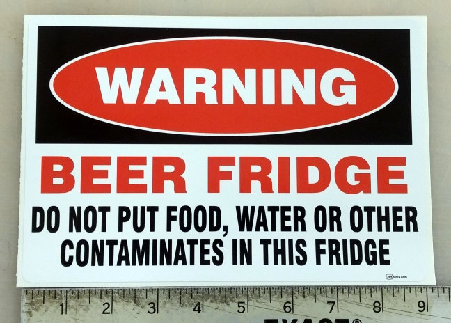 Beer Fridge Warning Sticker Decal Sign - Etsy