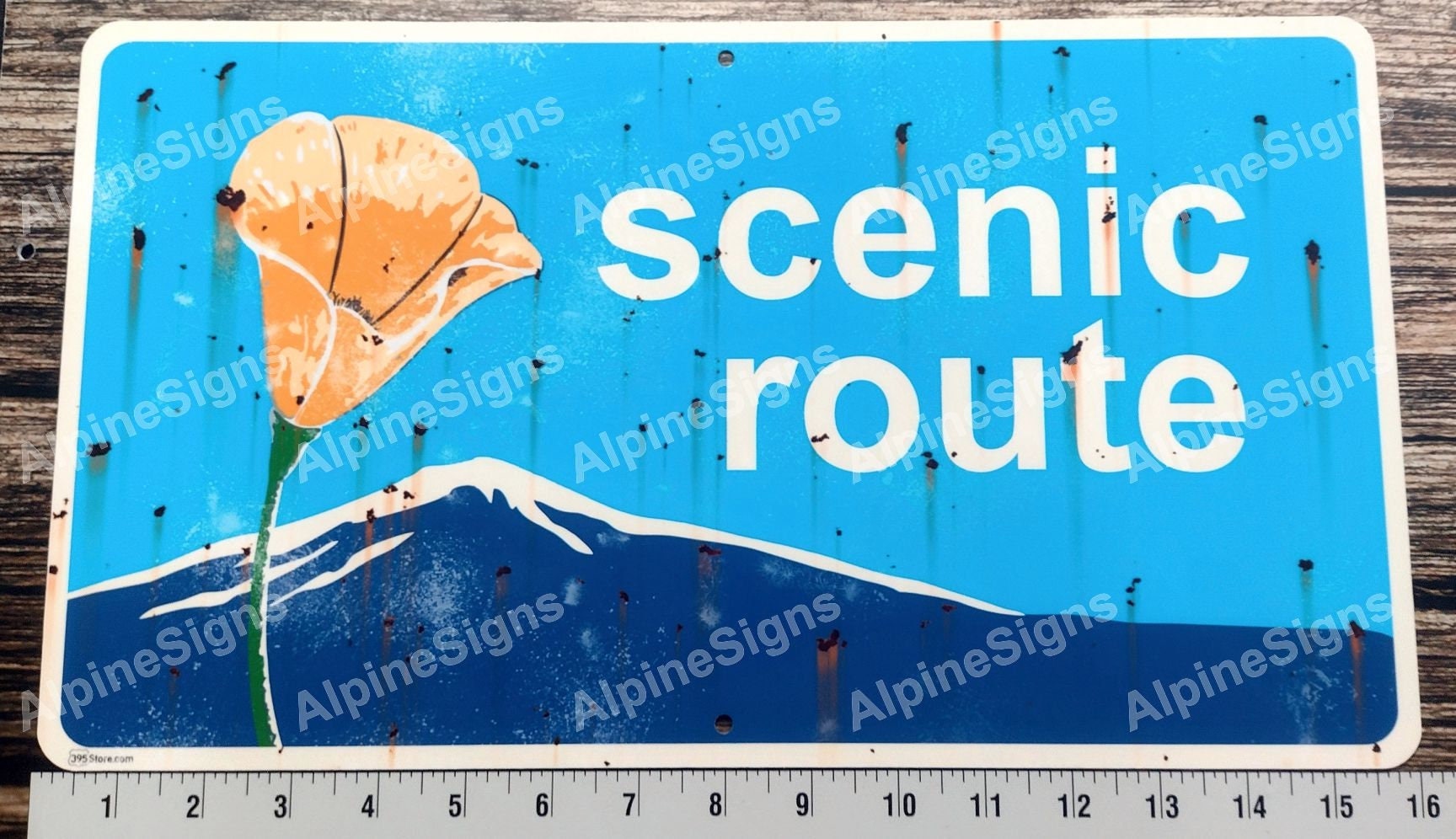 California Scenic Route Poppy Sign - Aluminum for Outdoors - Etsy