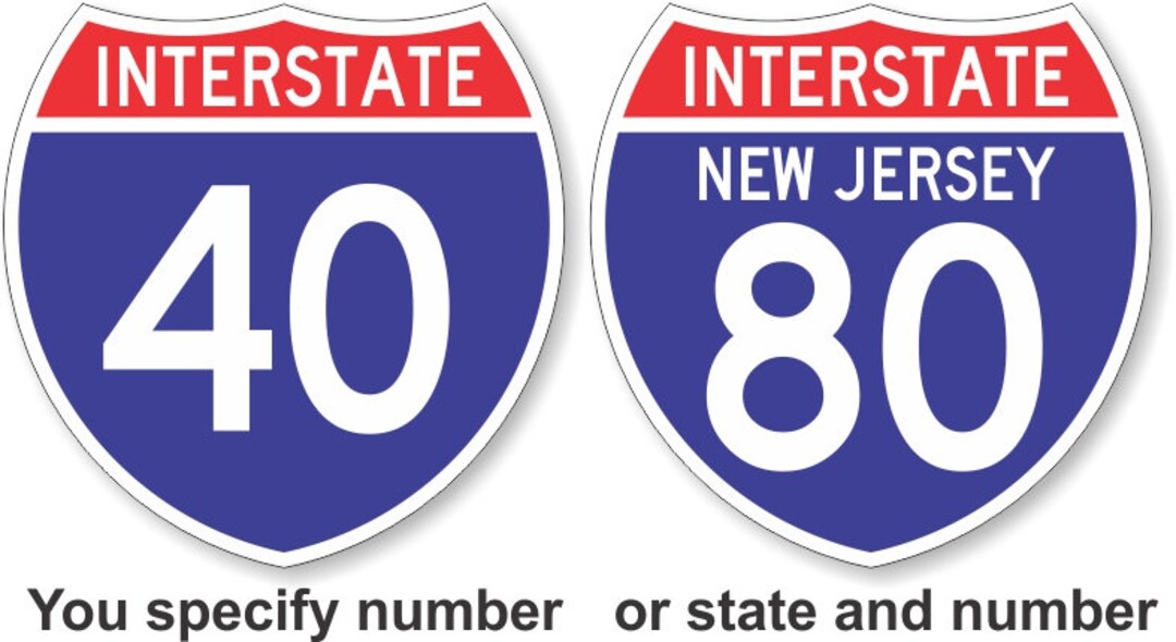Interstate Highway Sign - Custom Just for You! - Etsy