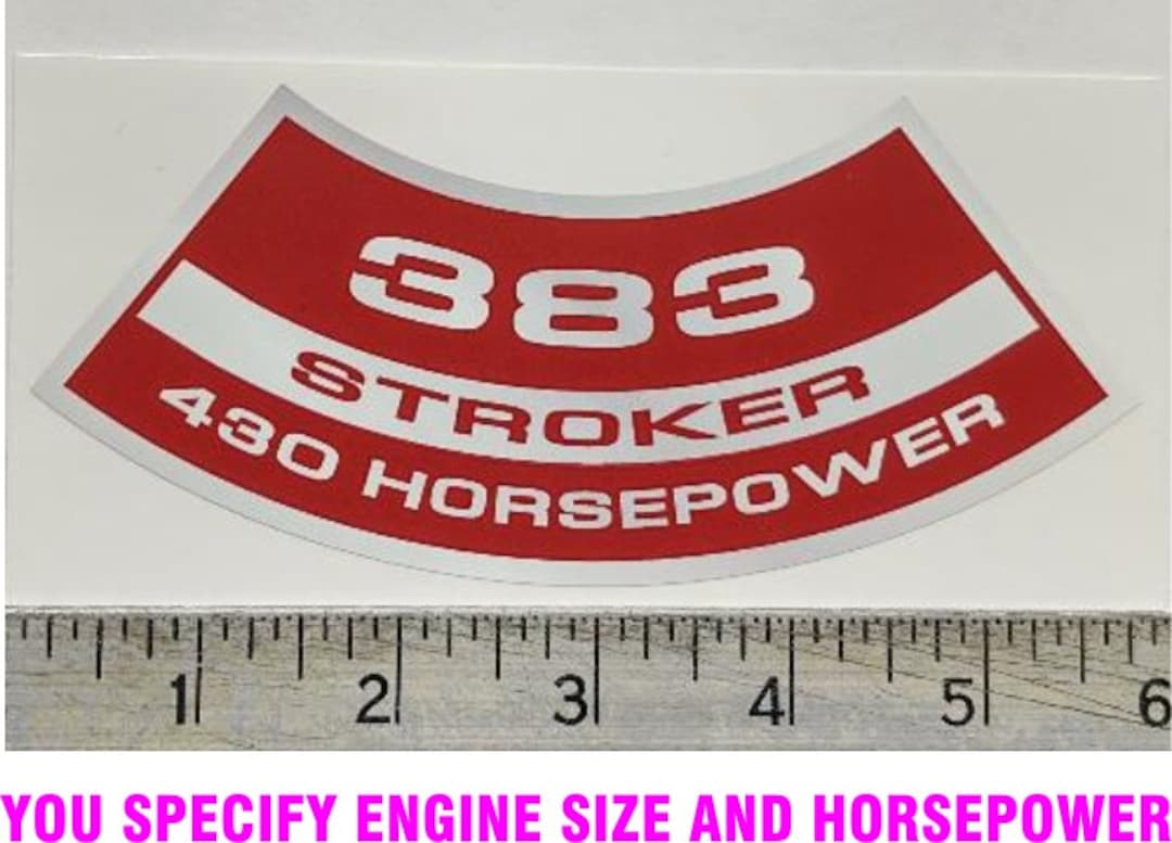 Custom Chevy Stroker Air Cleaner Sticker Decal - Etsy