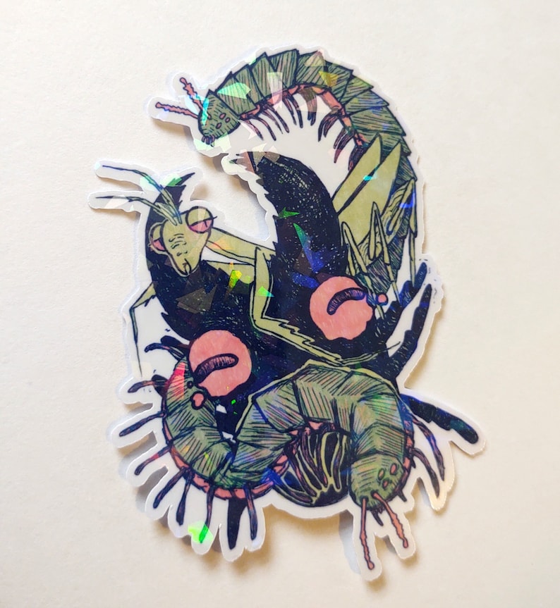 Bug Hug Holographic Sticker - Etsy