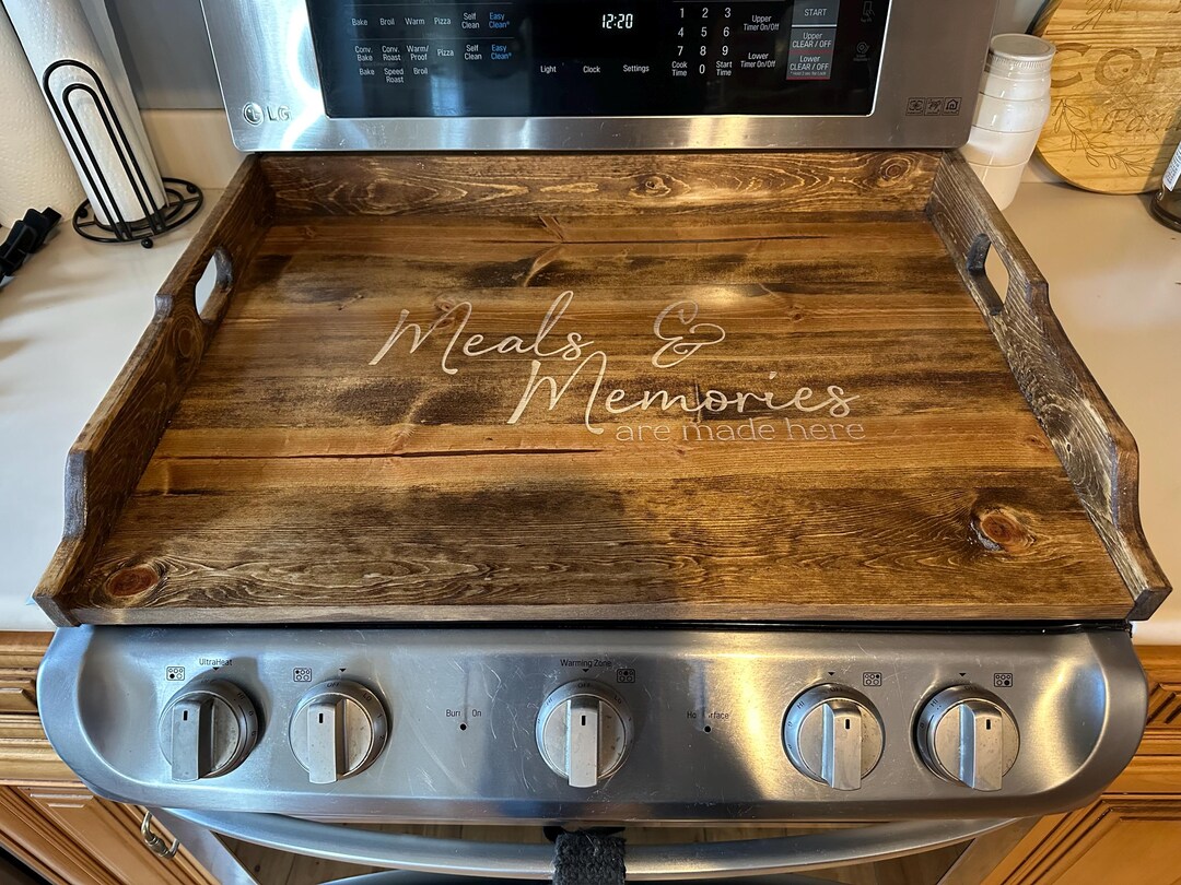 Customizable Wooden Stove Cover: Farmhouse Noodle Board, Serving Tray ...