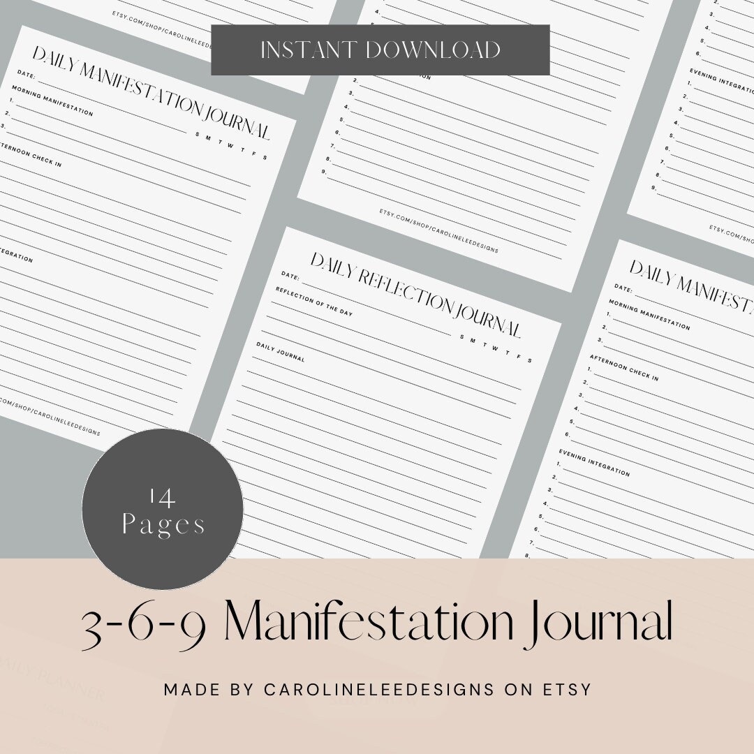 Manifestation Journal / Printable Manifestation Journal / Daily ...