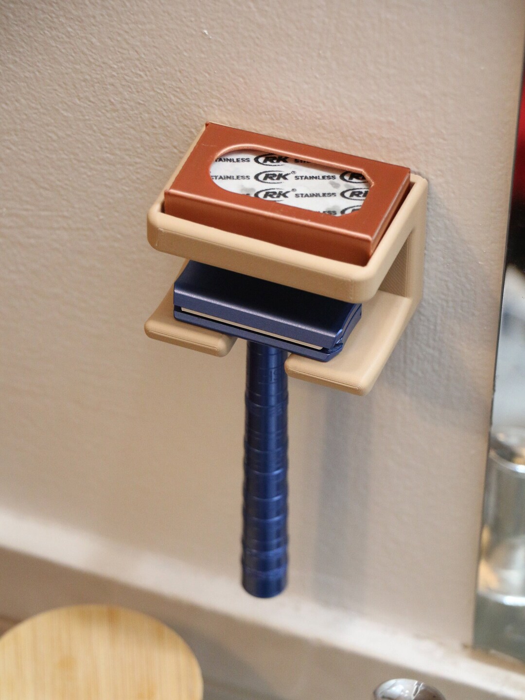 Wall Mounted Safety Razor Holder With Blade Storage - Etsy