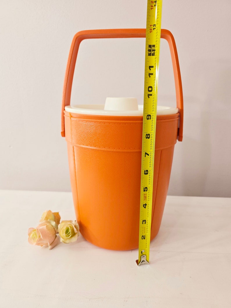 Vintage Rubbermaid Orange Ice Bucket With Lid - Etsy
