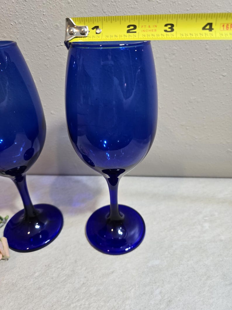 Vintage Cobalt Blue Water/wine Goblets by PIER 1 Set of 2 - Etsy
