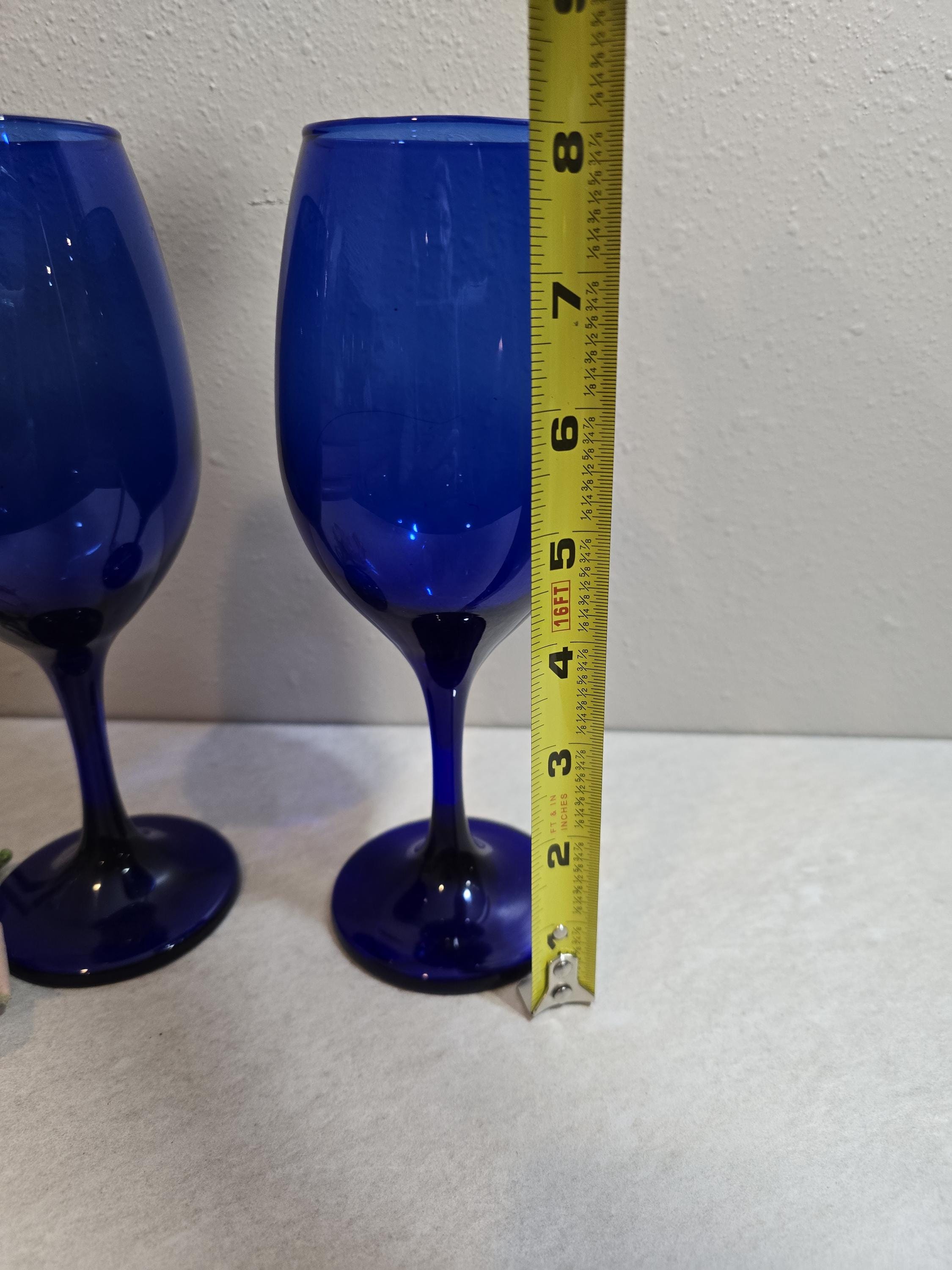 Vintage Cobalt Blue Water/wine Goblets by PIER 1 Set of 2 - Etsy