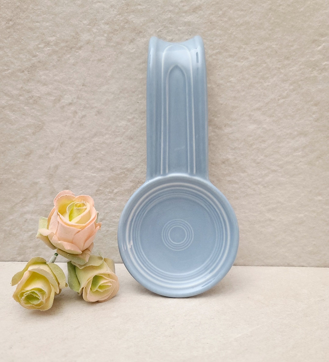 Vintage 1989 Fiesta Periwinkle Blue Spoon Rest Holder by HOMER LAUGHLIN ...